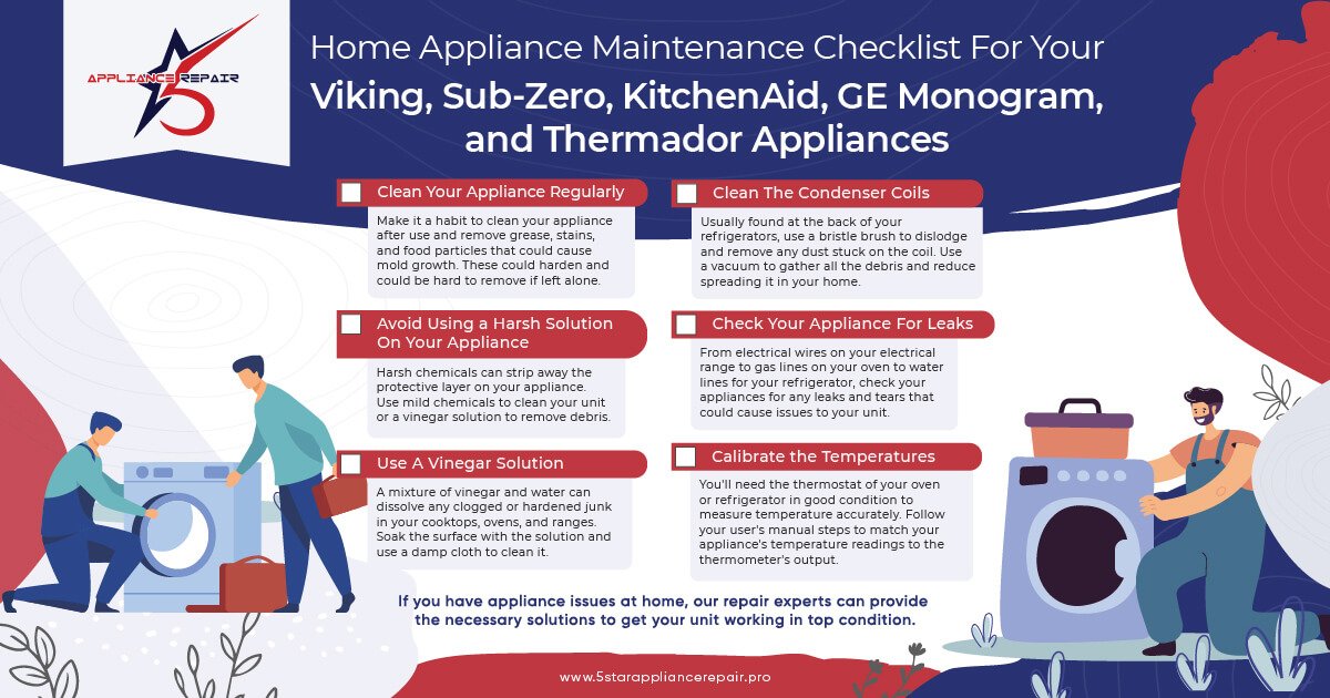 Professional Appliance Repair High-end Maintenance Checklist